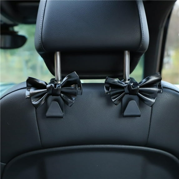 2 Pack Car Purse Hooks, Cute Bow Car Seat Headrest Hook Hanger for ...