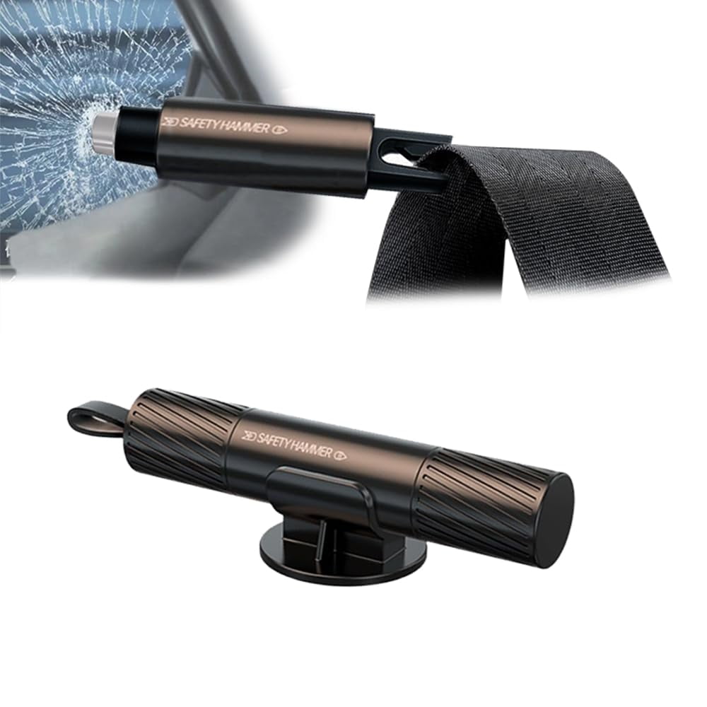 2 Pack Car Safety Hammer,Car Window Breaker and Seatbelt Cutter,2-in-1 ...