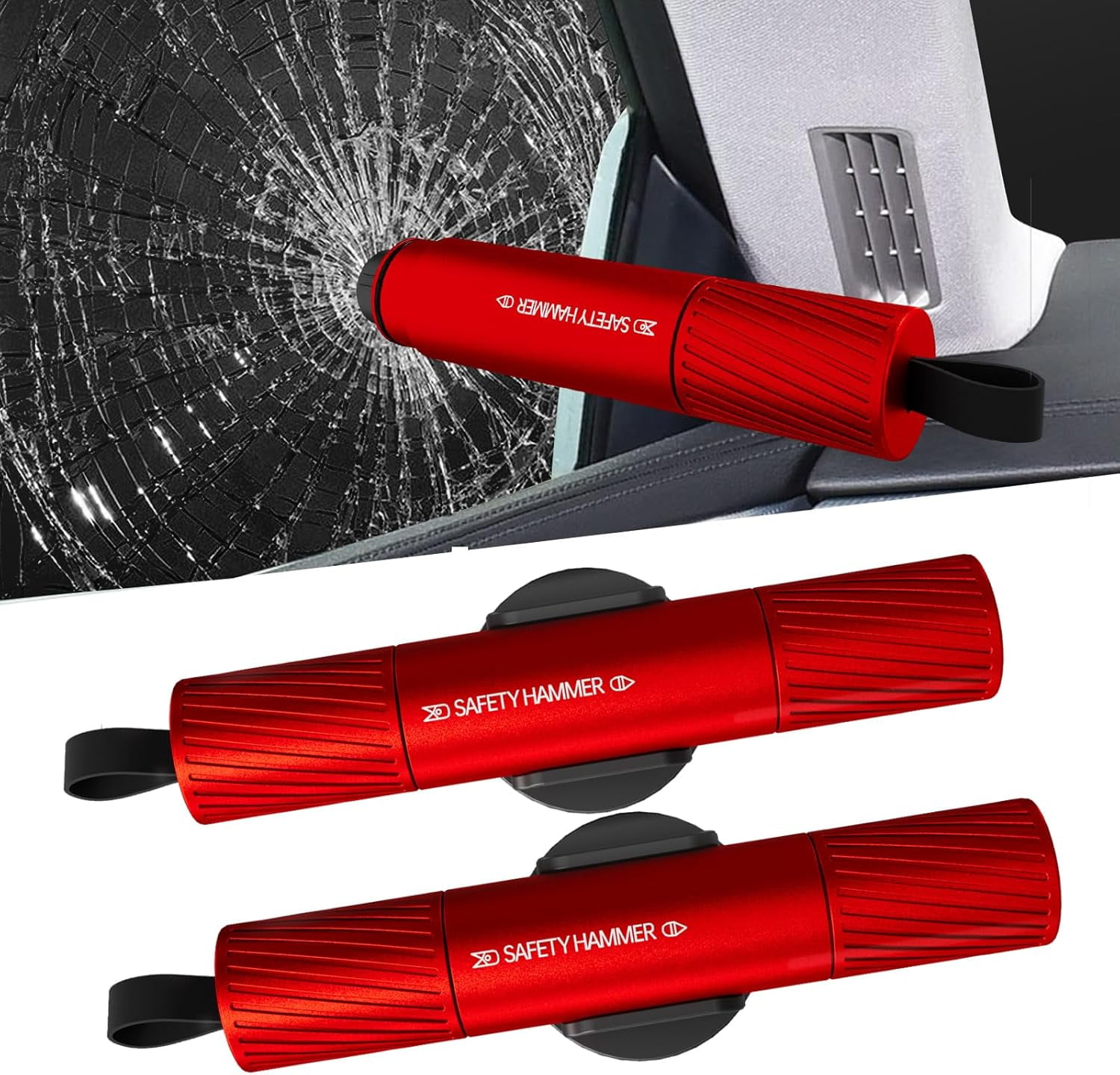 2 Pack Car Safety Hammer Car Window Breaker Seatbelt Cutter Emergency ...