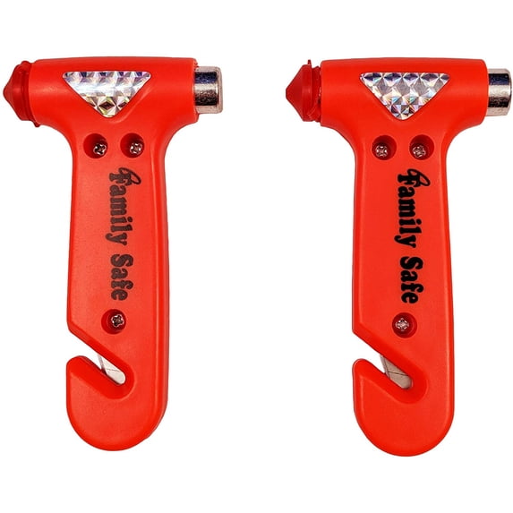 2 Pack Car Safety Hammer, Seatbelt Cutter Window Breaker, Auto ...