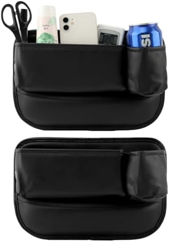 2-Pack Car Seat Gap Filler Organizer, Leather Storage Box with Cup ...