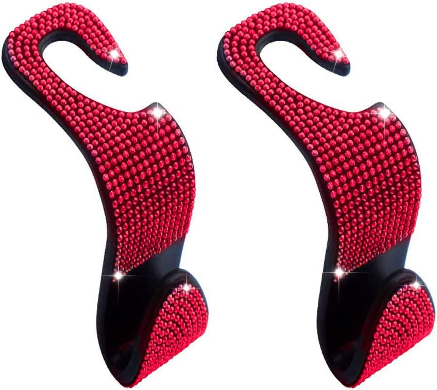 2 Pack Car Seat Headrest Hook, Bling Car Hooks Front Seat, Back Seat ...