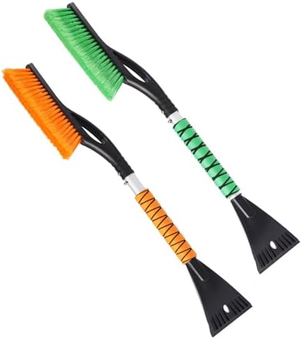 2 Pack Car Snow Brush with Ice Scrapers, 27 Inch Snow Remover for Car ...