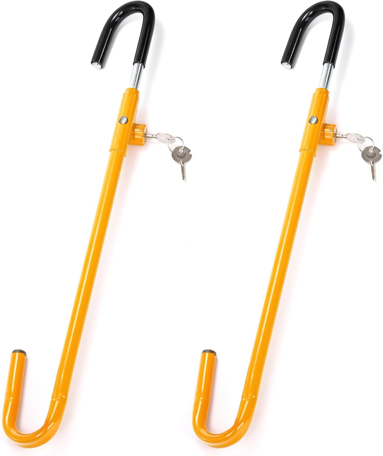 2 Pack Car Steering Wheel to Brake Lock with Keys, Anti-Theft Car ...