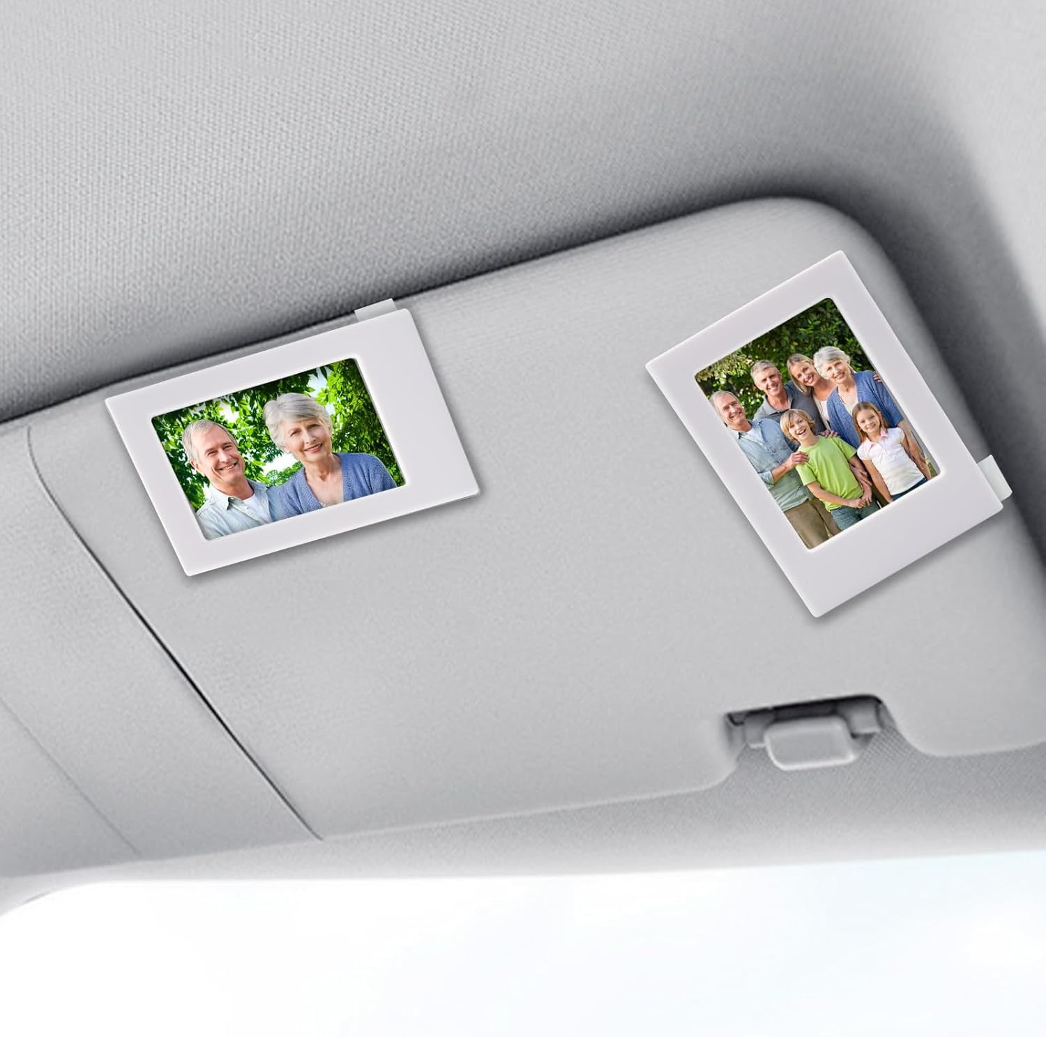 2 Pack Car Sun Visor Photo Frame Clips, Magnetic Holder for 2x3 Inch ...