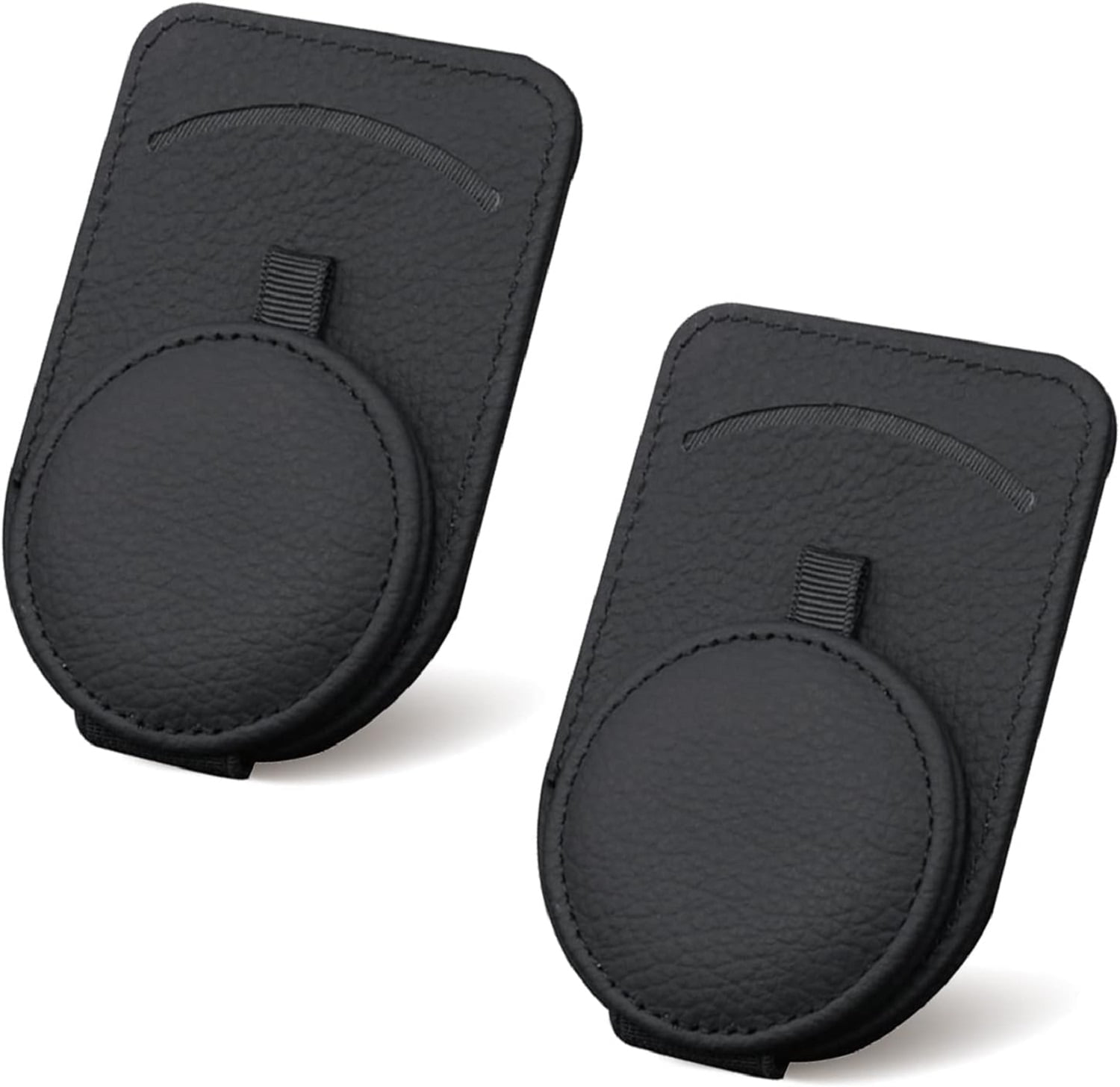 2-Pack Car Visor Sunglasses Holder - Magnetic Leather Sunglasses Holder ...