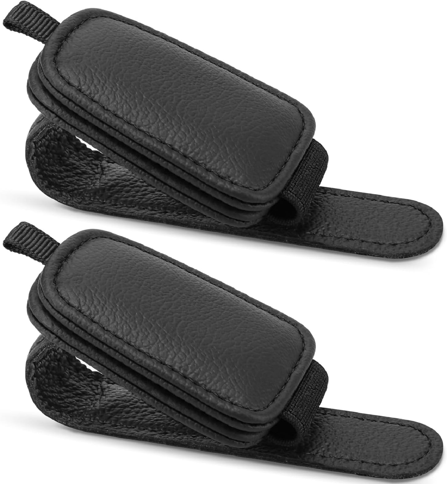 2-Pack Car Visor Sunglasses Holder - Magnetic Leather Sunglasses Holder ...