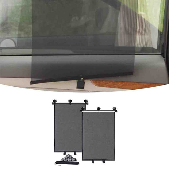 2 Pack Car Window Shade For Baby Retractable Sun Shade For Car Window ...
