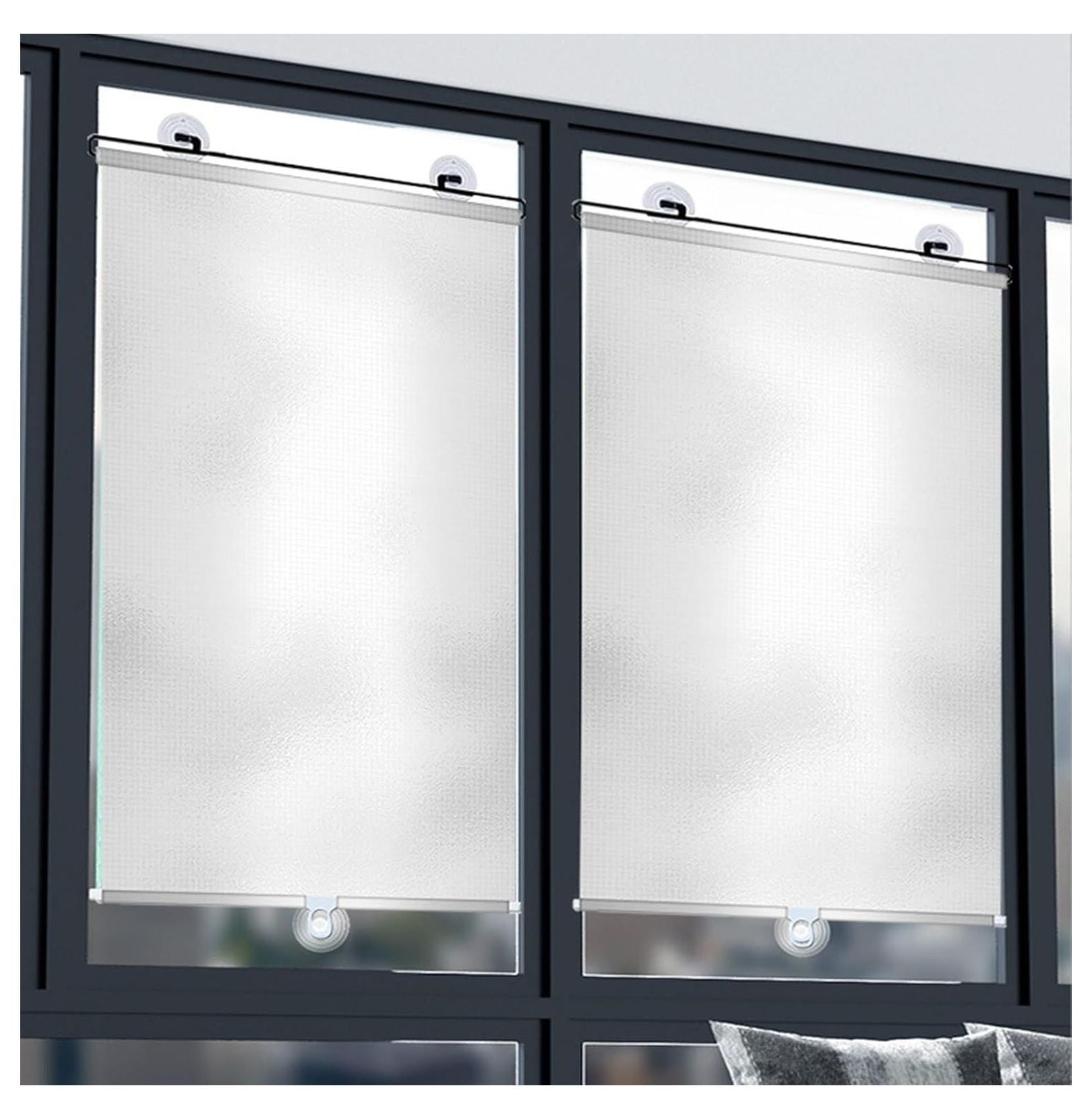 2 Pack Car Window Shade with 6 Clear Suction Cup Retractable Sun Shade ...