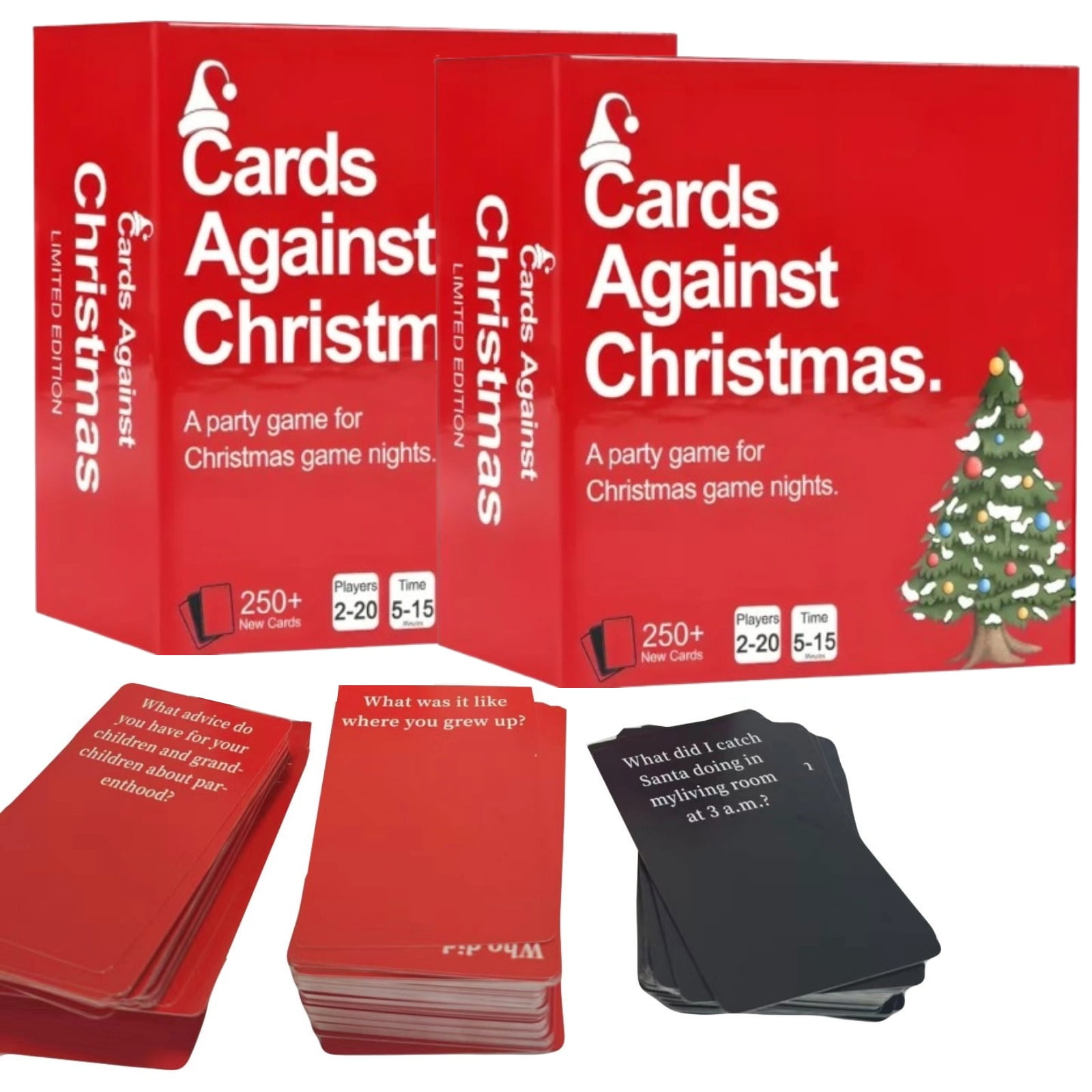 2 Pack Cards Against Christmas Family Word Game Fun Family Party Card ...