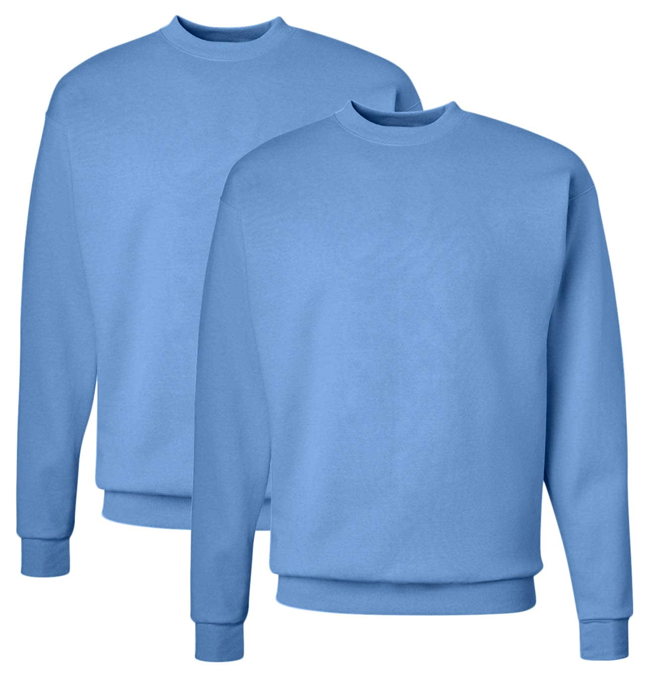 2 Pack Carolina Blue Hanes ComfortBlend Long Sleeve Fleece Crew - p160 ...