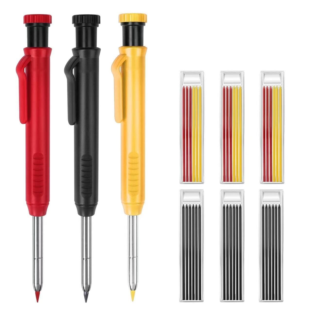 2 Pack Carpenter Pencils Mechanical Pencils with 12 Refills ...