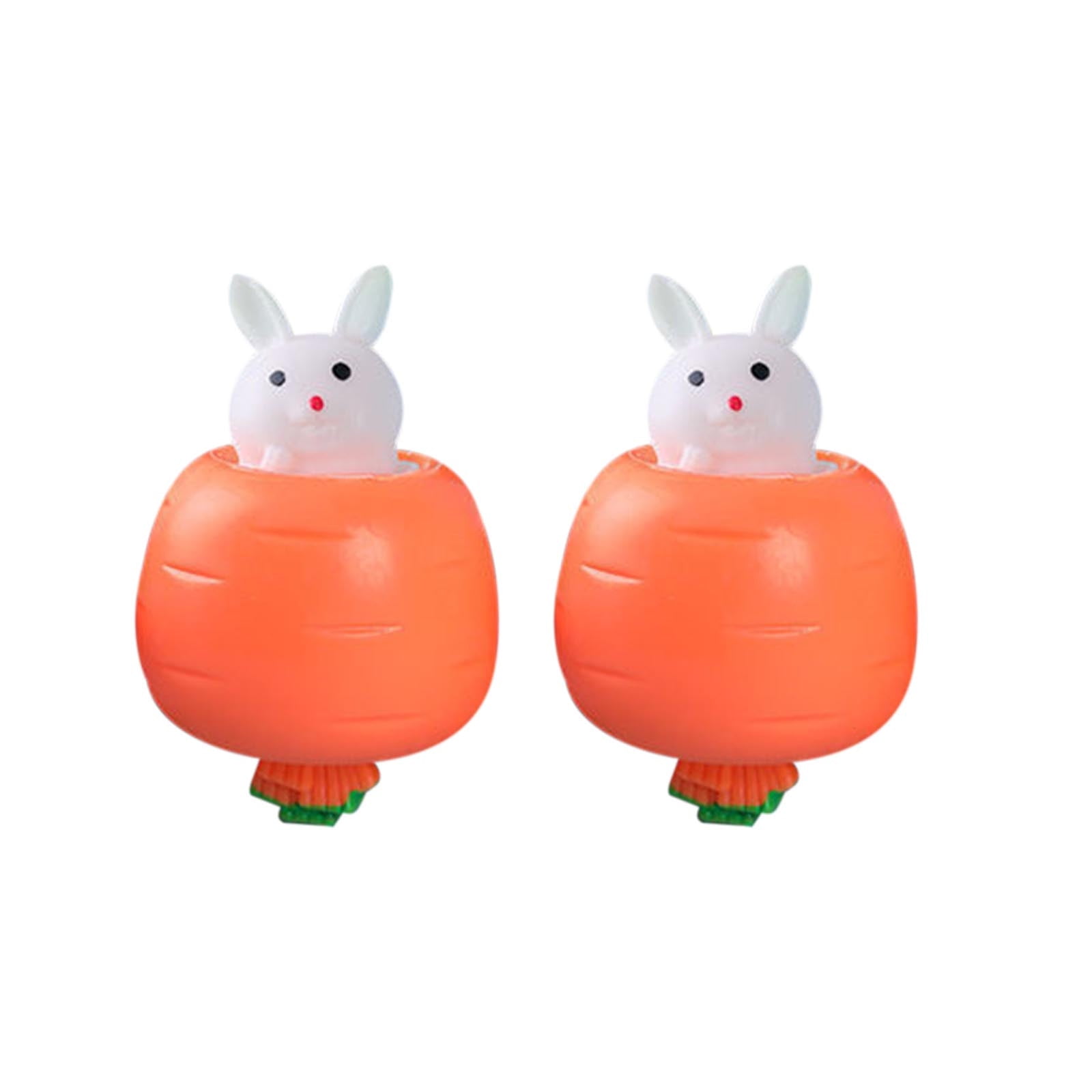 2-Pack Carrot-Shaped Squeeze Fidget Desk Toy Rabbit Sensory Stress ...