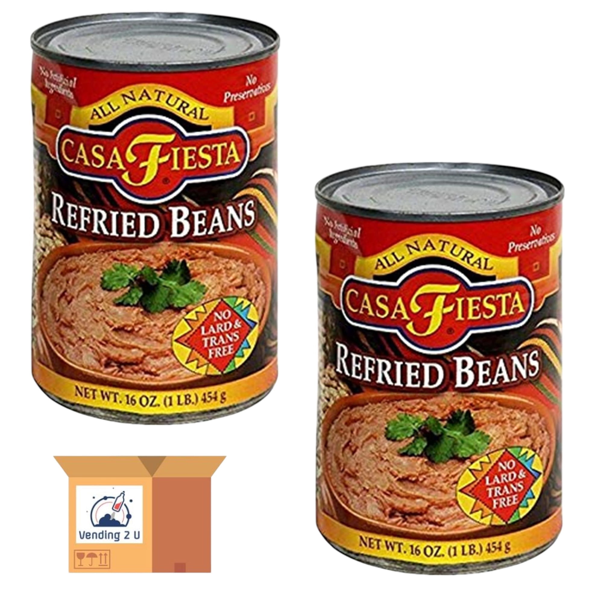 ( 2 Pack ) Case Fiesta Refried Beans, 16 oz - Walmart.com