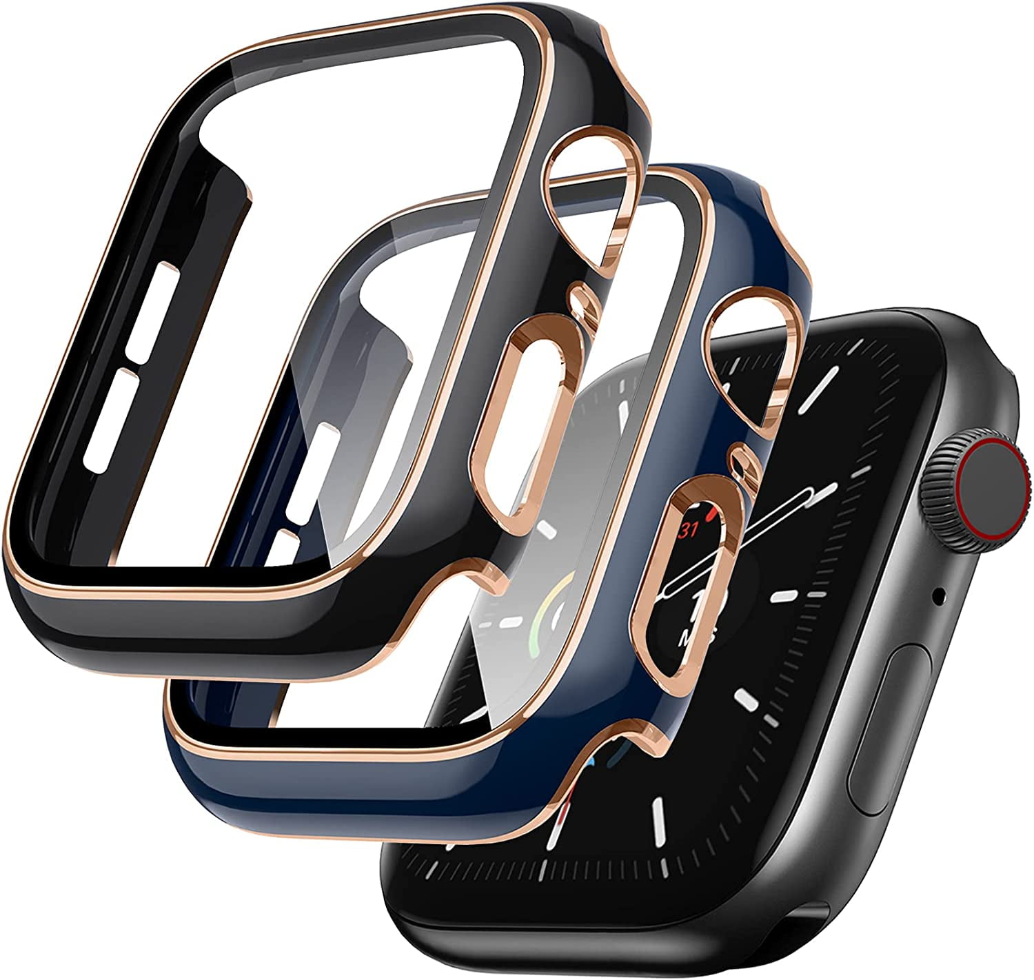 2 Pack Cases Compatible with Apple Watch Case 40mm SE/Series 6/5/4 ...
