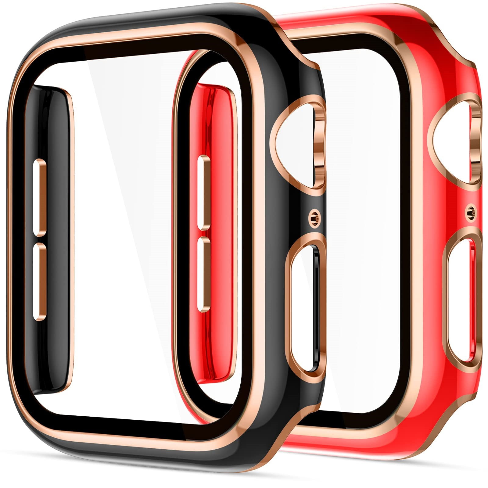 2 Pack Cases Compatible with Apple Watch Case 41mm Series 7 Built in ...