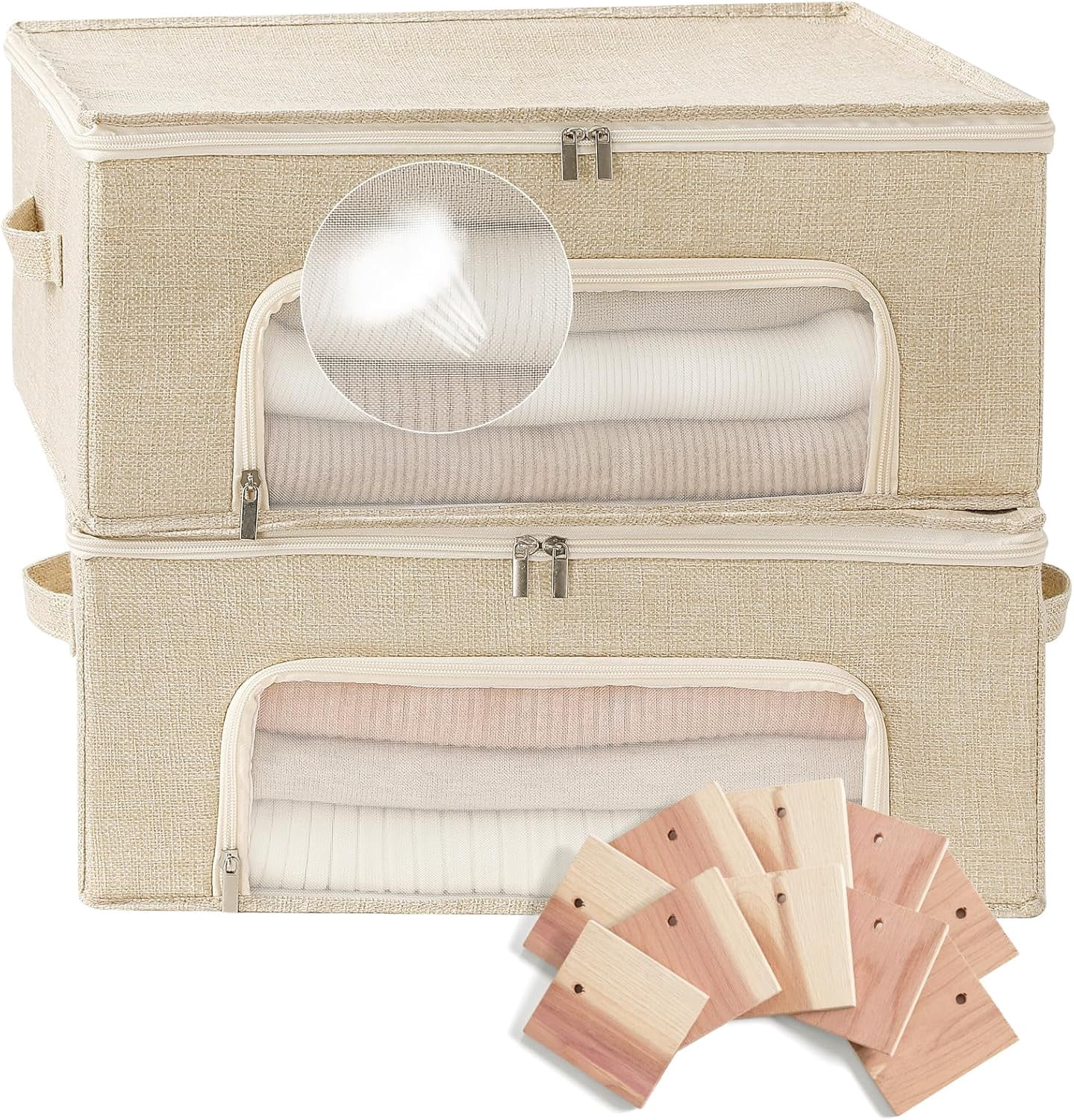 2-Pack Cashmere Sweater Storage Bags with Natural Cedar Blocks ...