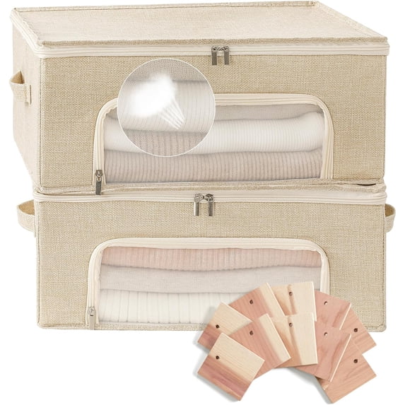 2-Pack Cashmere Sweater Storage Bags with Natural Cedar Blocks ...