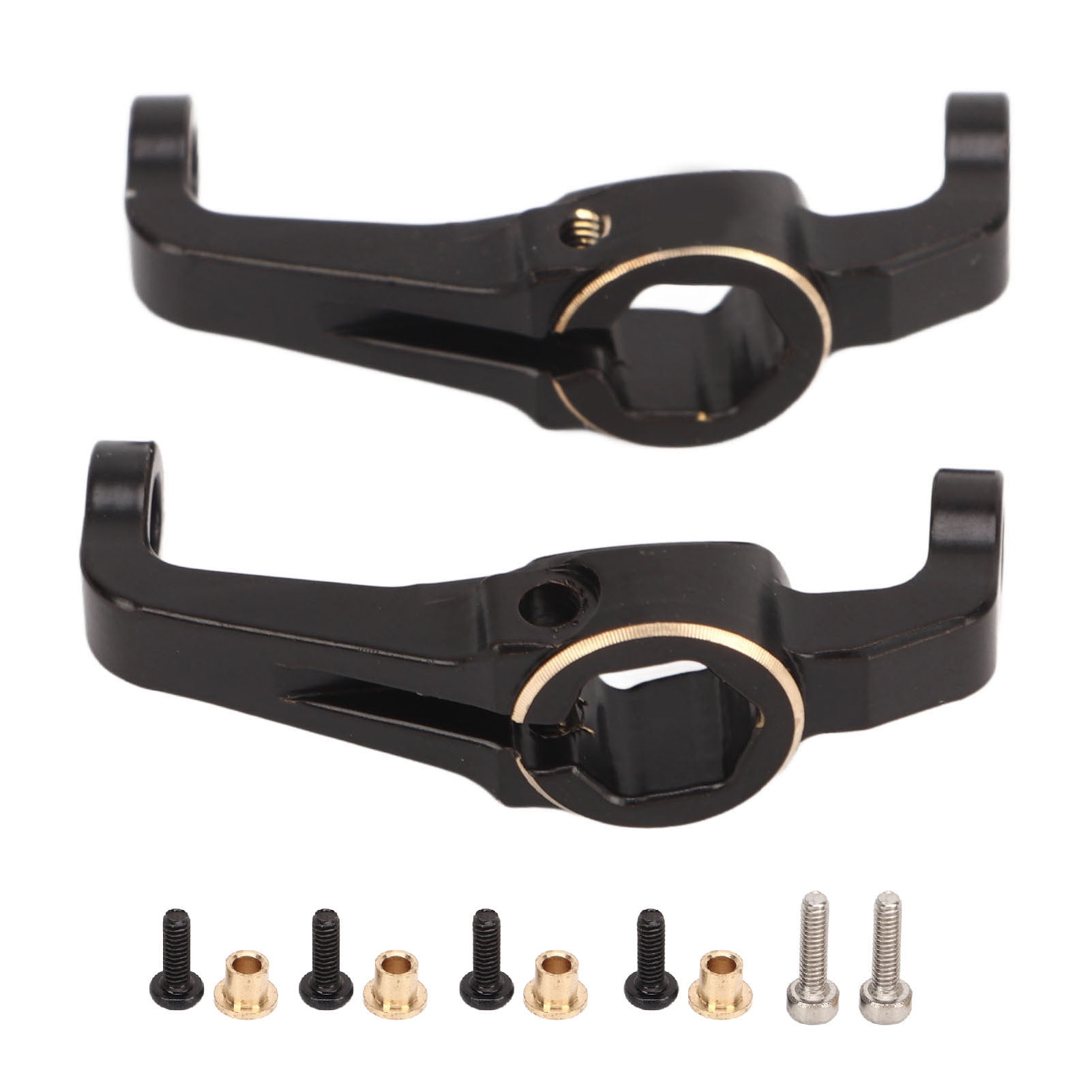 2-Pack Caster Blocks Hubs, Brass Polished, High Strength, Black ...