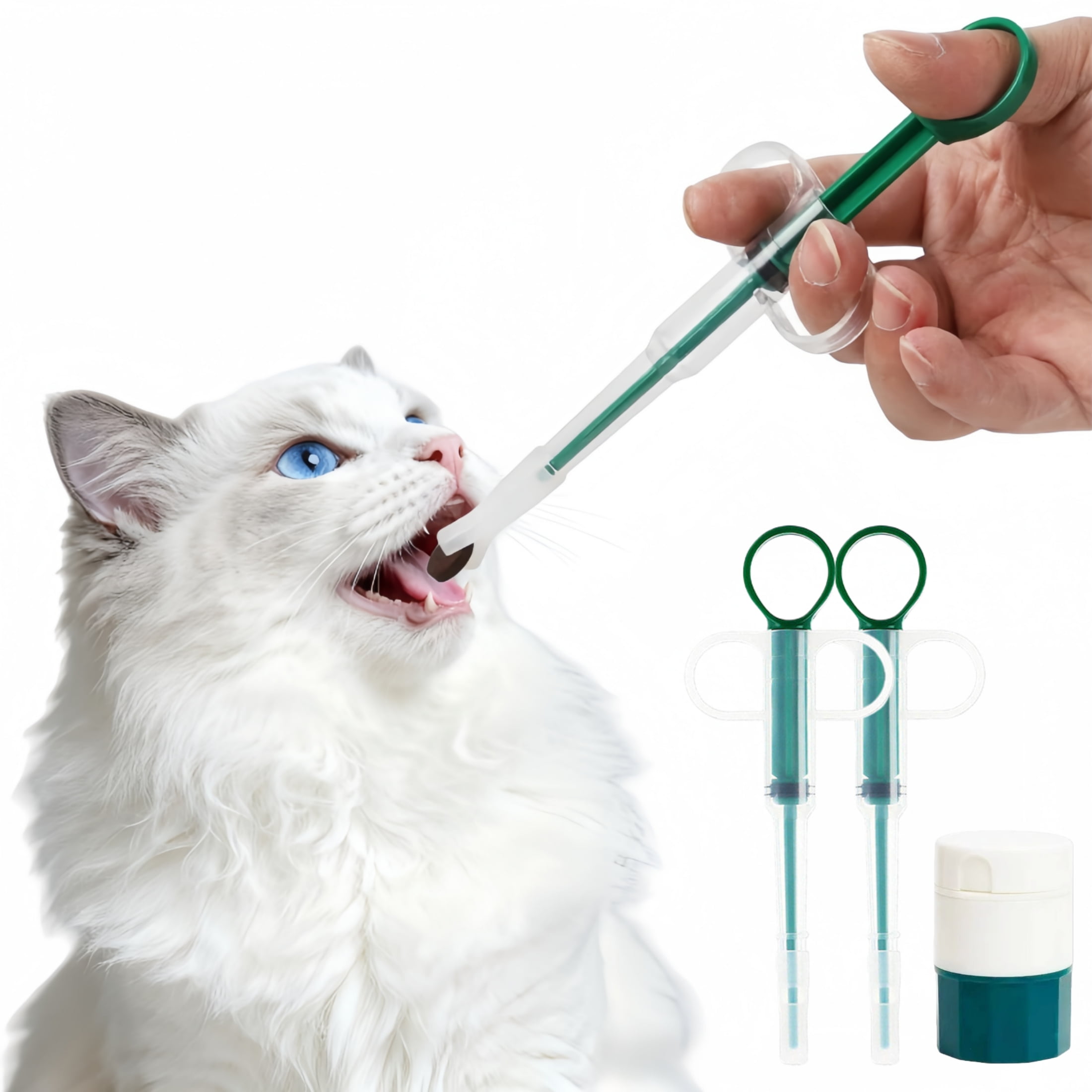 2 Pack Cat Pill Shooter Pet Piller Gun Dog Pill Shooter Cat Tablet Soft ...