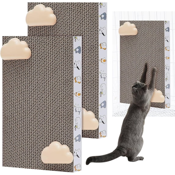 2 Pack Cat Scratcher Cat Scratching Cardboard Post for Cage 12" x 8 ...