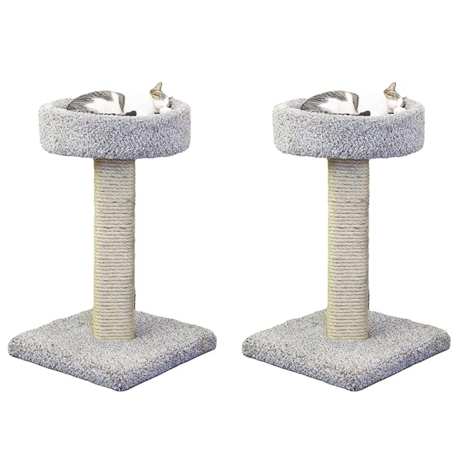 2-Pack Cat Scratching Post with Sleeping Perch - Walmart.com