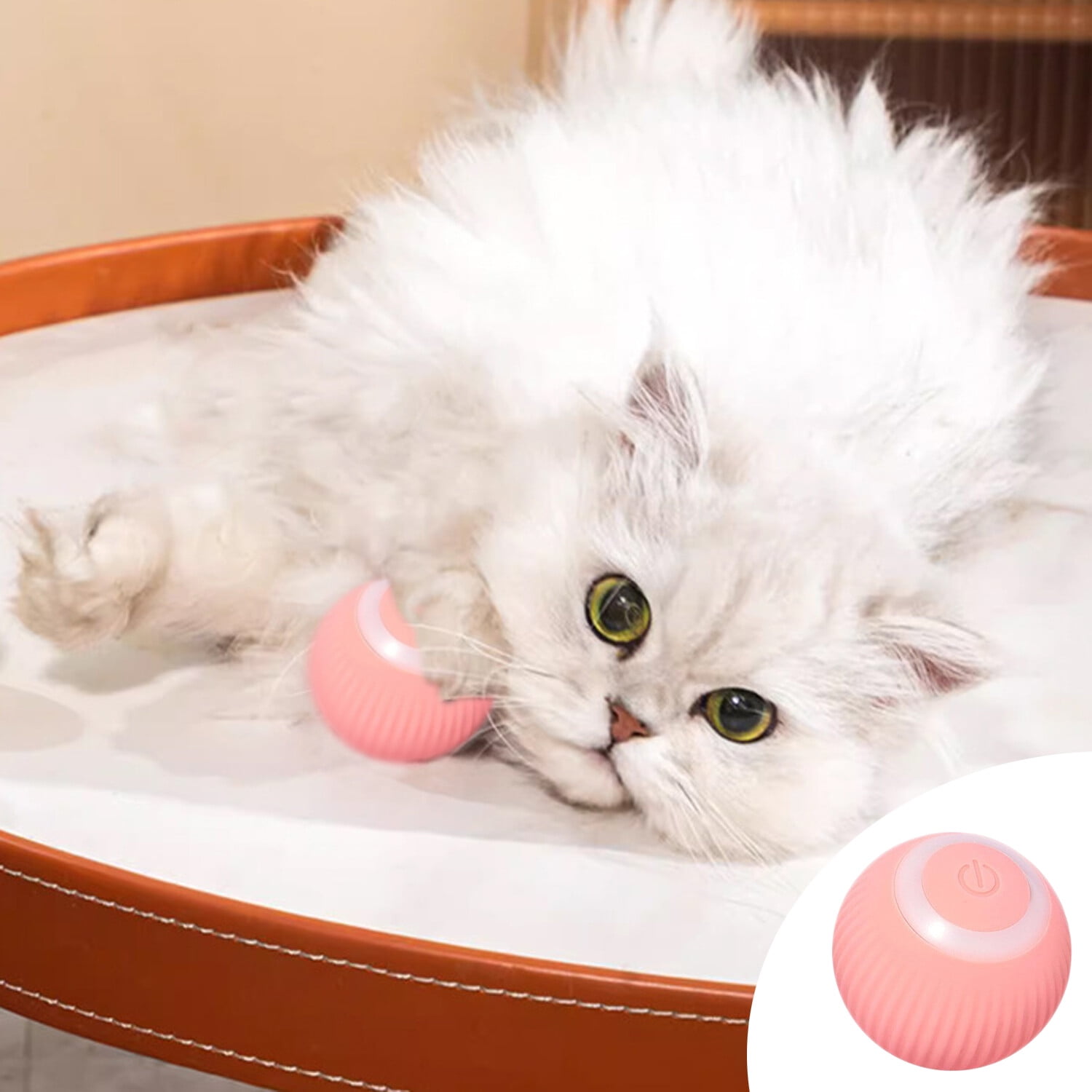 2 Pack Cat Toys, Interactive Cat Smart Ball Toy 2.0, Automatic Power ...