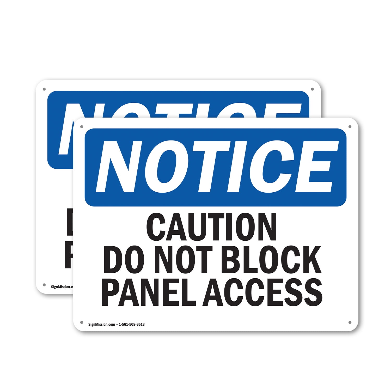 (2 Pack) Caution Do Not Block Panel Access OSHA Notice Sign 24 Inch X ...
