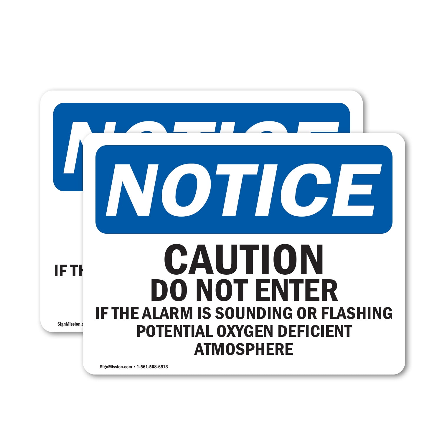 (2 Pack) Caution Do Not Enter If Alarm Is Sounding OSHA Notice Sign 18 ...