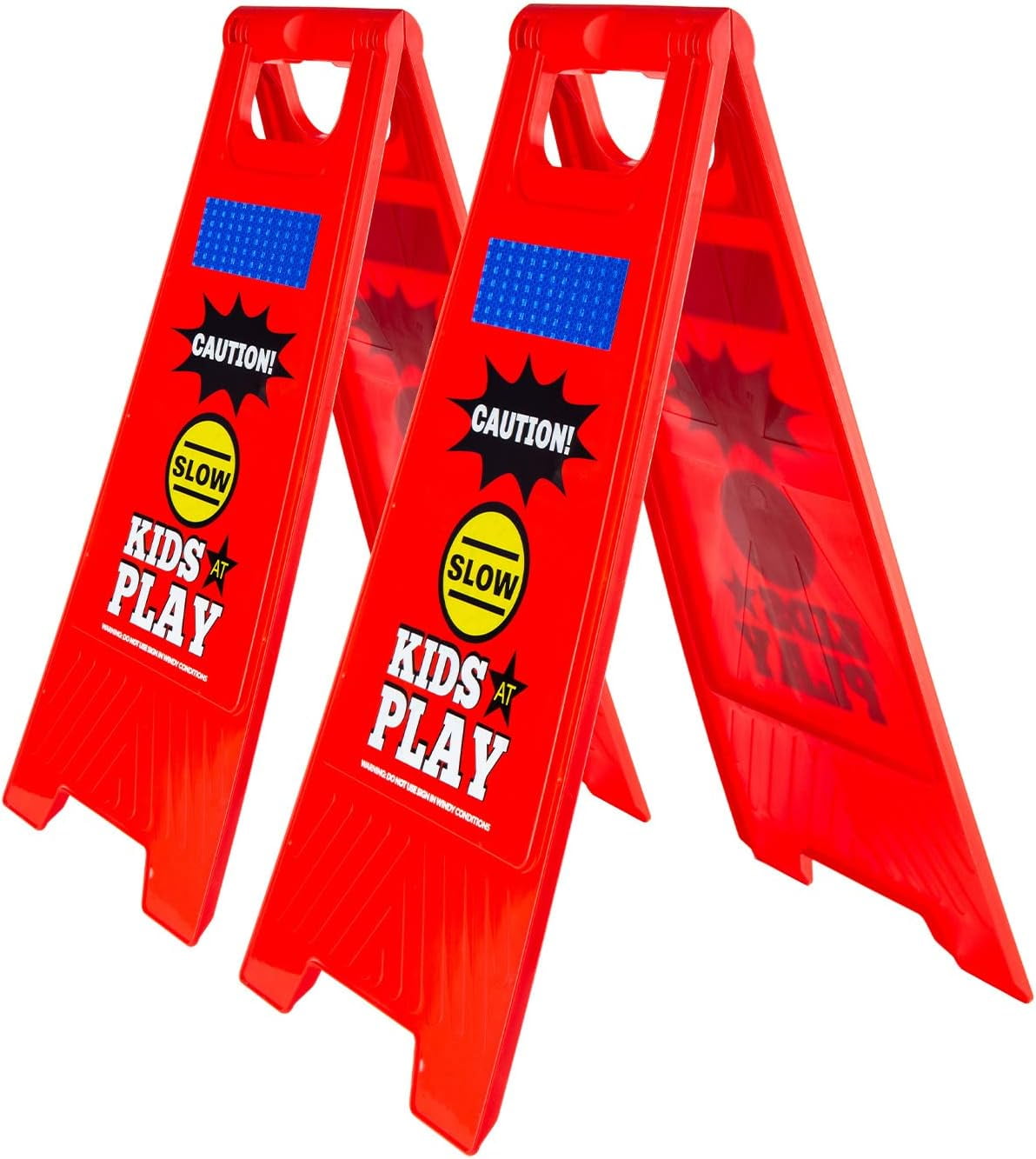 2 Pack Caution Kids at Play Safety Signs - Slow Down Children Playing ...