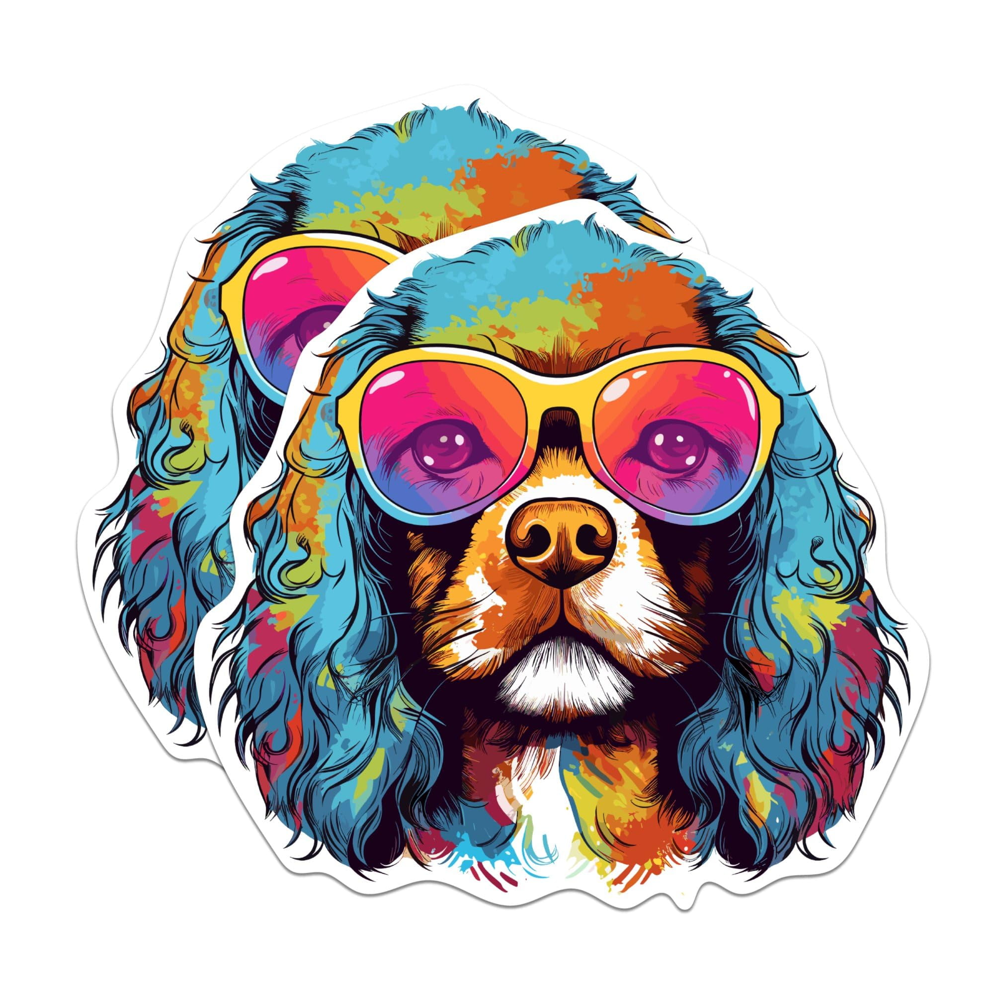 (2 Pack) Cavalier King Charles Spaniel Dog Stickers - Cavalier King ...
