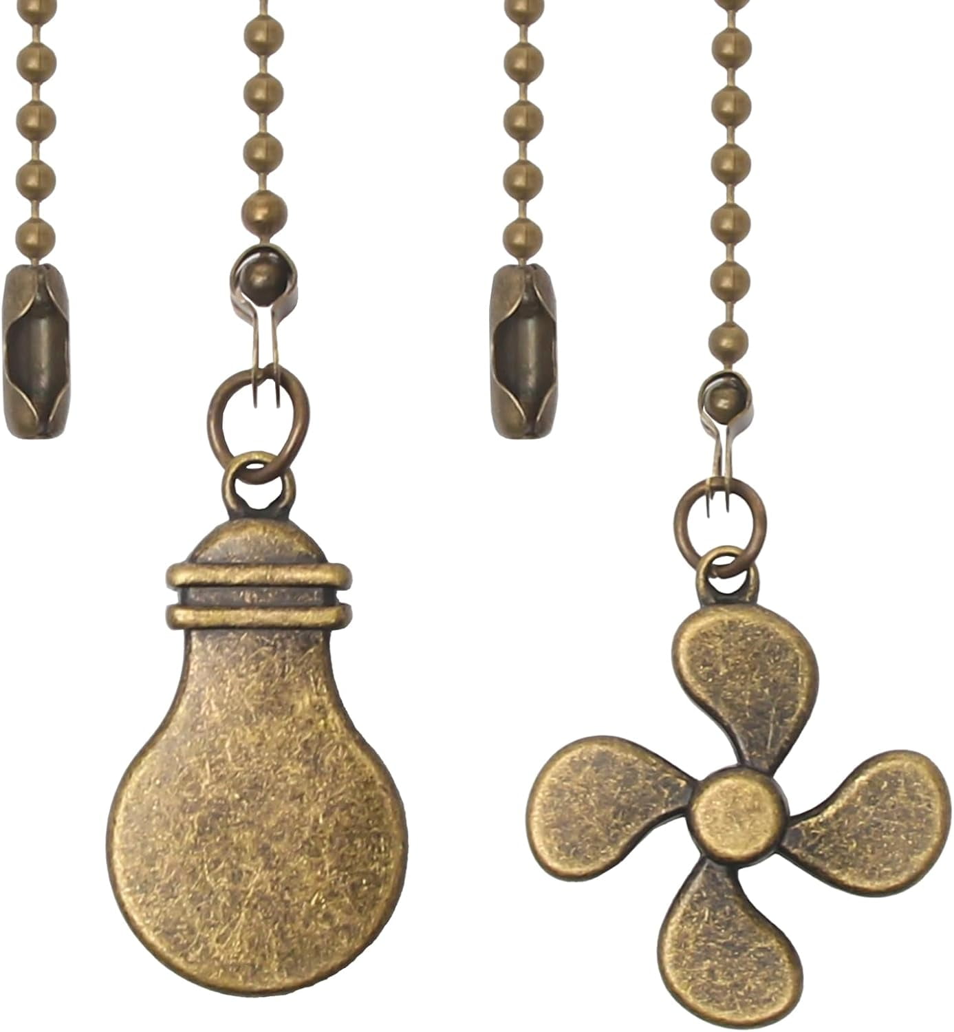 2 Pack Ceiling Fan Pull Chain Extender, 12 Inch Ceiling Fan Chain Pulls ...