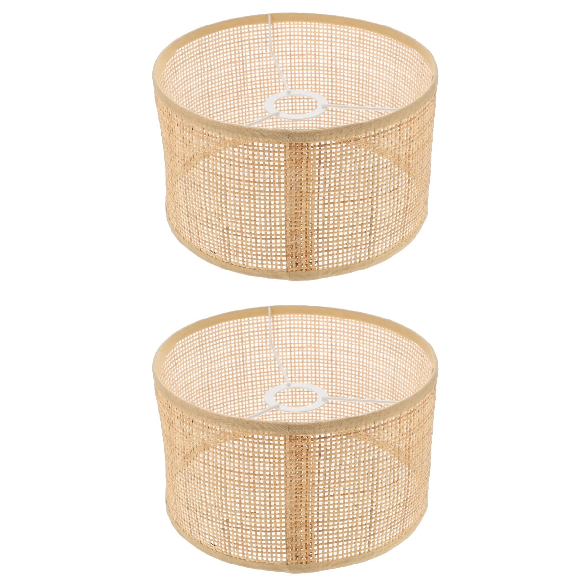 2 Pack Ceiling Lighting Rattan Natural Lamp Shades Ceilings Woven ...