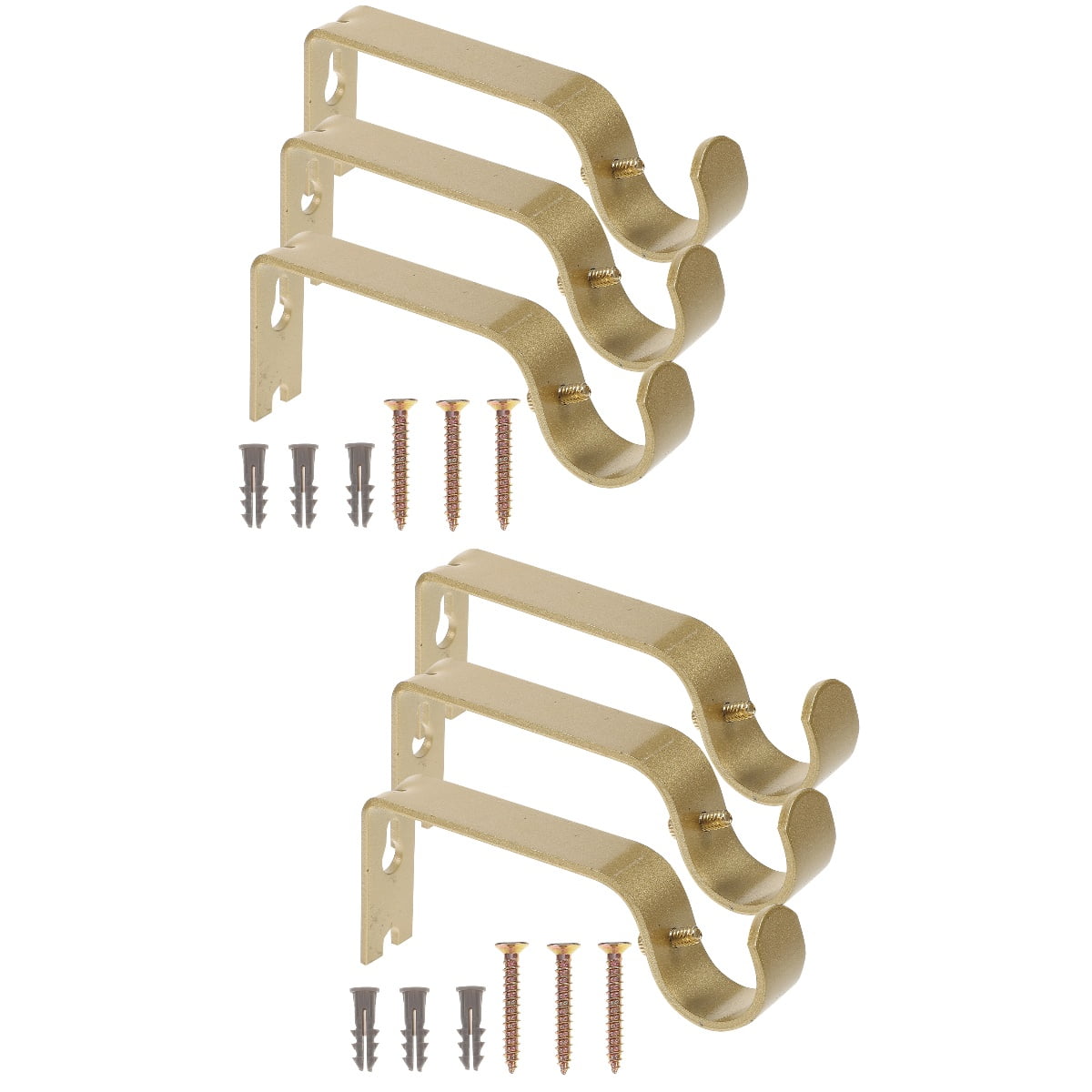 2 Pack Ceiling Mounted Curtain Rods Bracket Practical Brackets ...