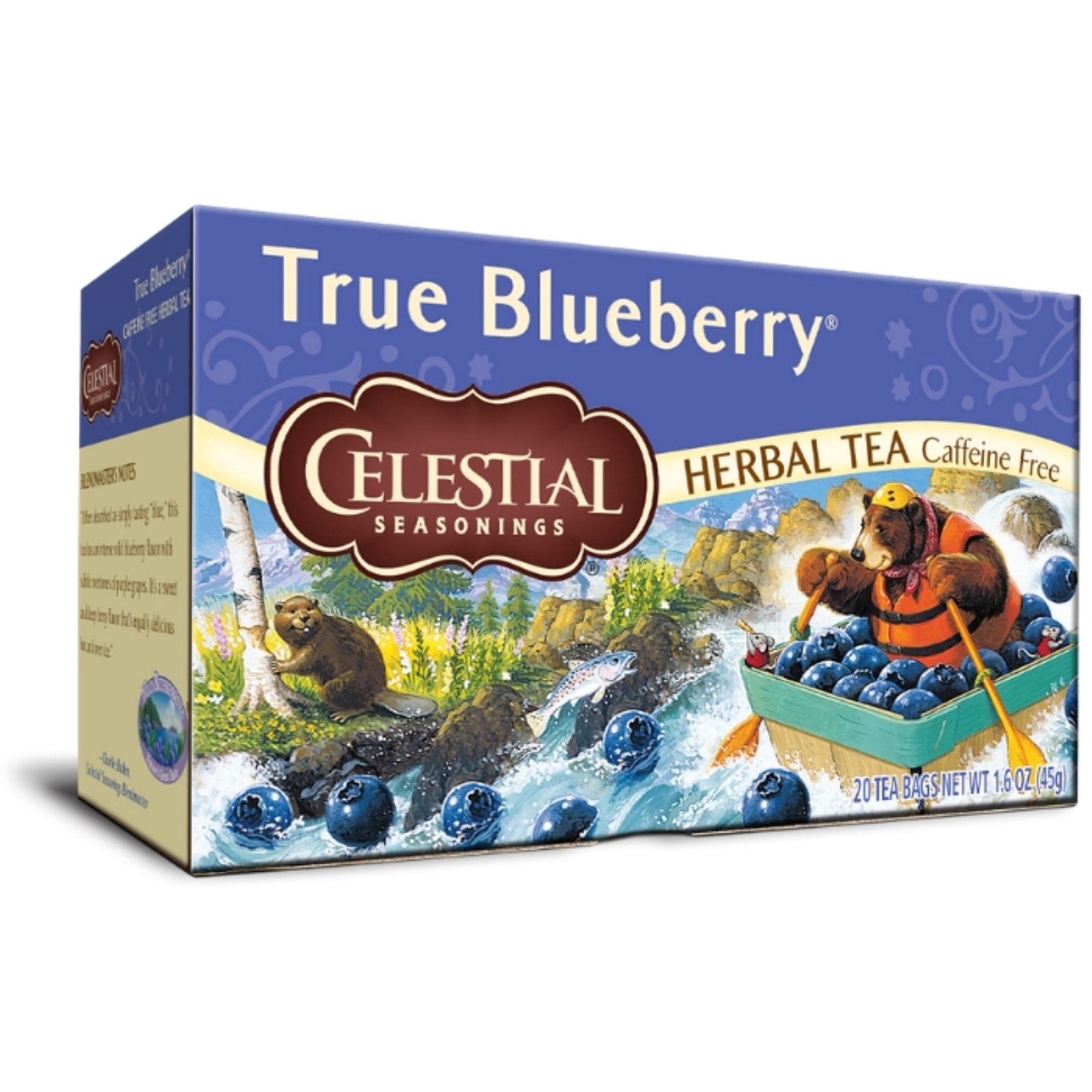 2 Pack - Celestial Seasonings Caffeine Free Herbal Tea, True Blueberry ...
