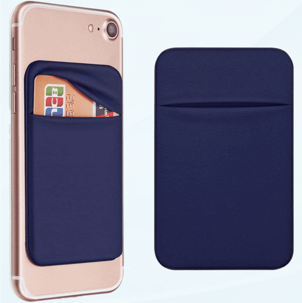 2 Pack Cell Phone Pocket Self Adhesive Card Holder, Blue Stick On ...
