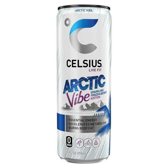 2 Pack - Celsius Sparkling Artic Vibe (Single) 12 oz Package May Vary ...