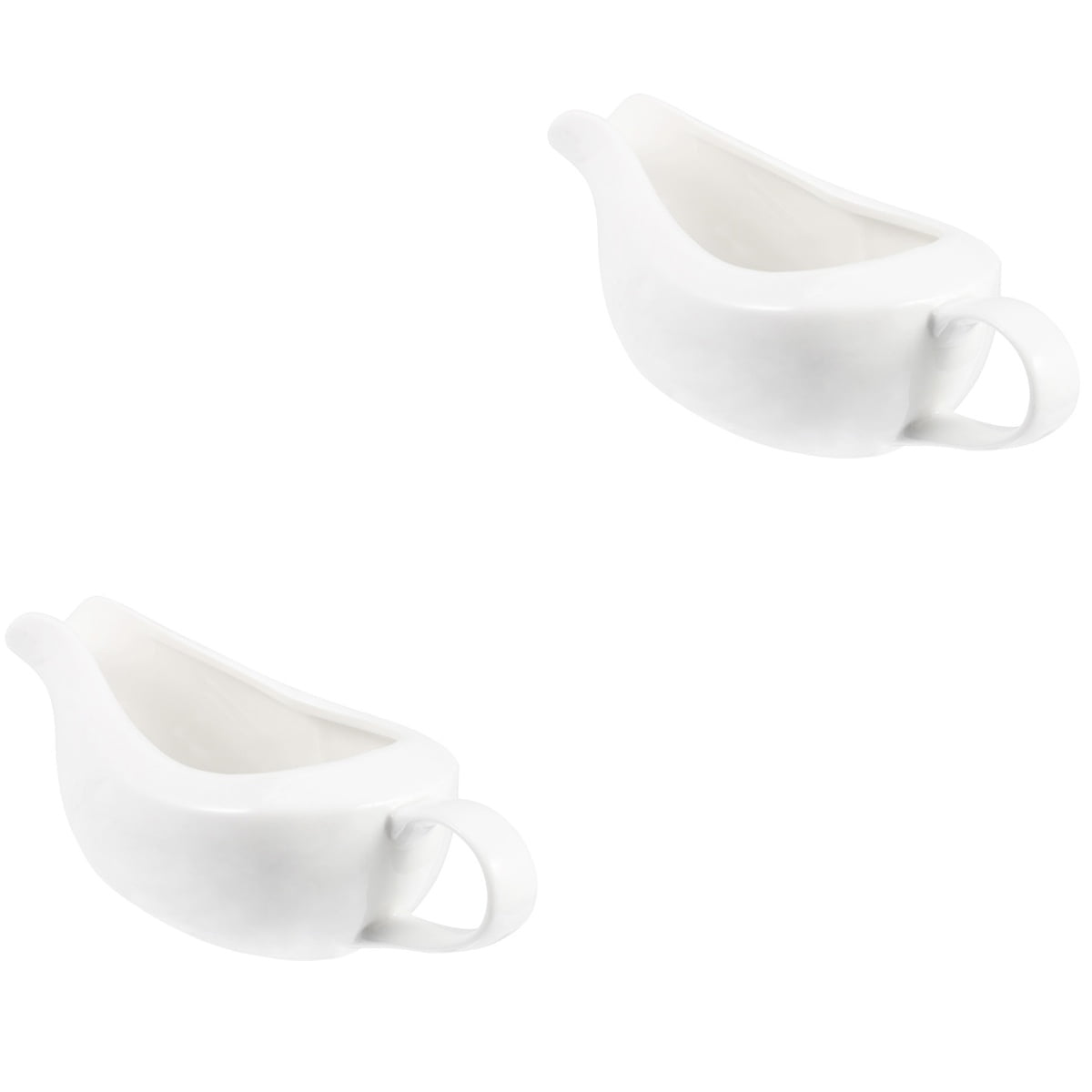 REOFLYUP Handled Syrup Dispenser White Ceramic 2Pcs 6.3X2.6X1.8In Home ...
