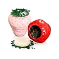 2 Pack Ceramic Strawberry Jars Strawberry Shaped Canisters With Lids ...