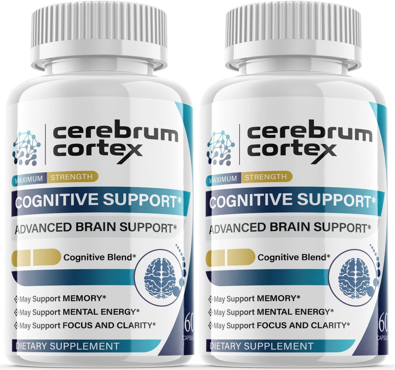 (2 Pack) Cerebrum Cortex - Nootropic Memory Booster Dietary Supplement ...