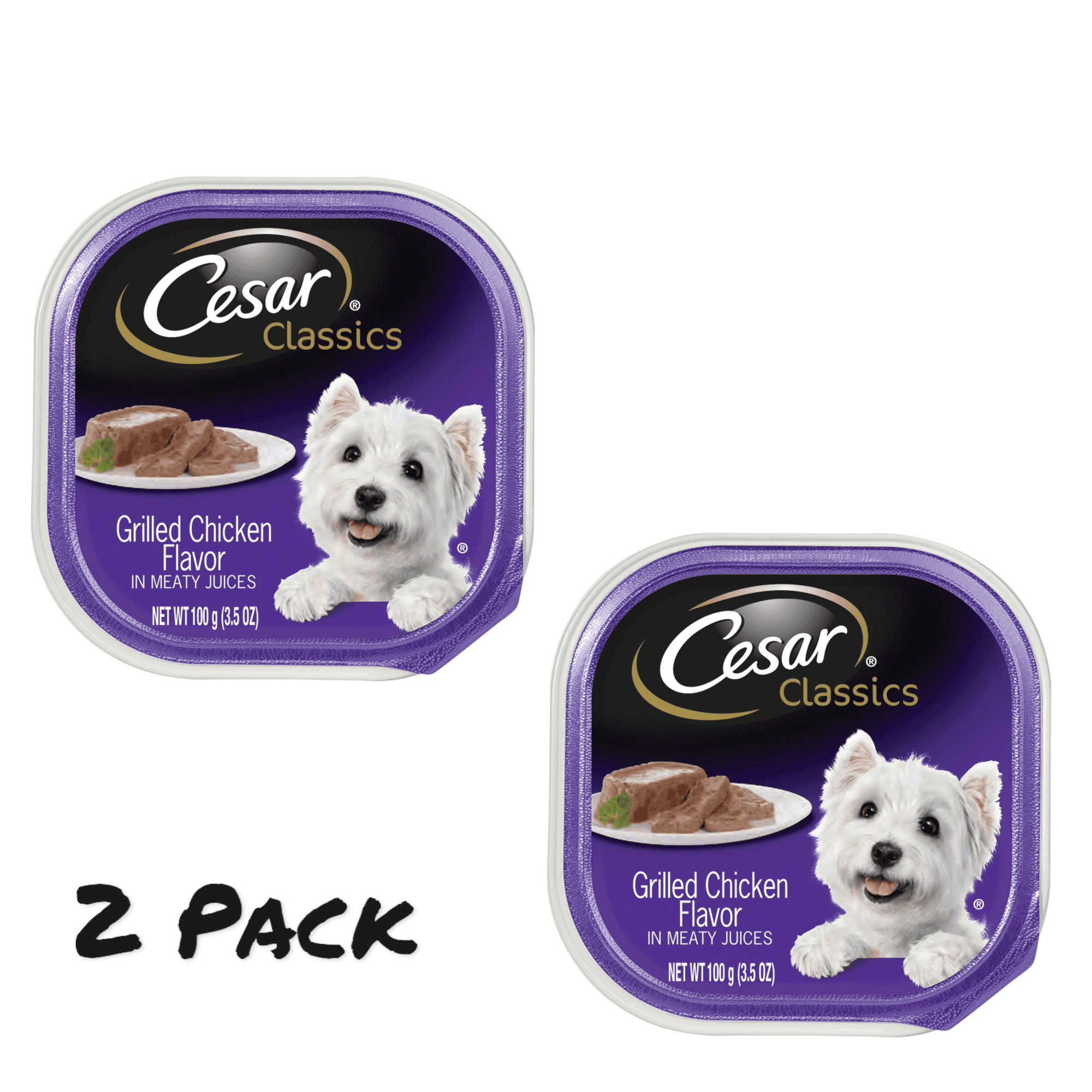 ( 2 Pack ) Cesar Classic Loaf In Sauce Grilled Chicken Wet Dog Food, 3. ...