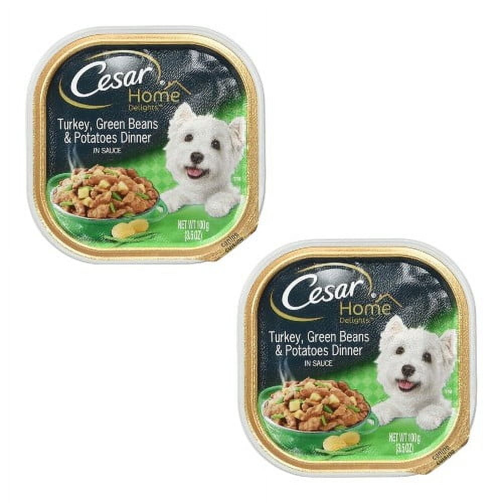 ( 2 Pack ) Cesar Home Delights Wet Dog Food Turkey, Green Beans And ...
