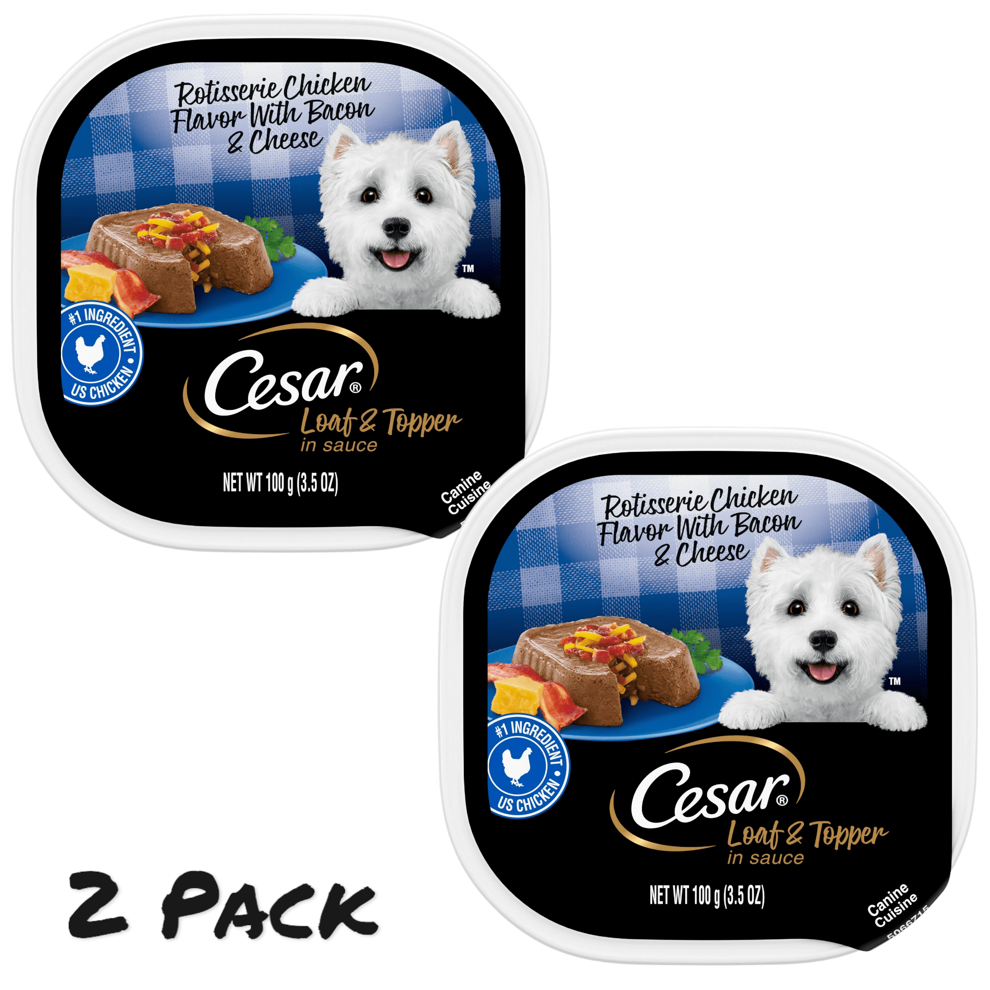 ( 2 Pack ) Cesar Loaf And Topper Rotisserie Chicken With Bacon And ...