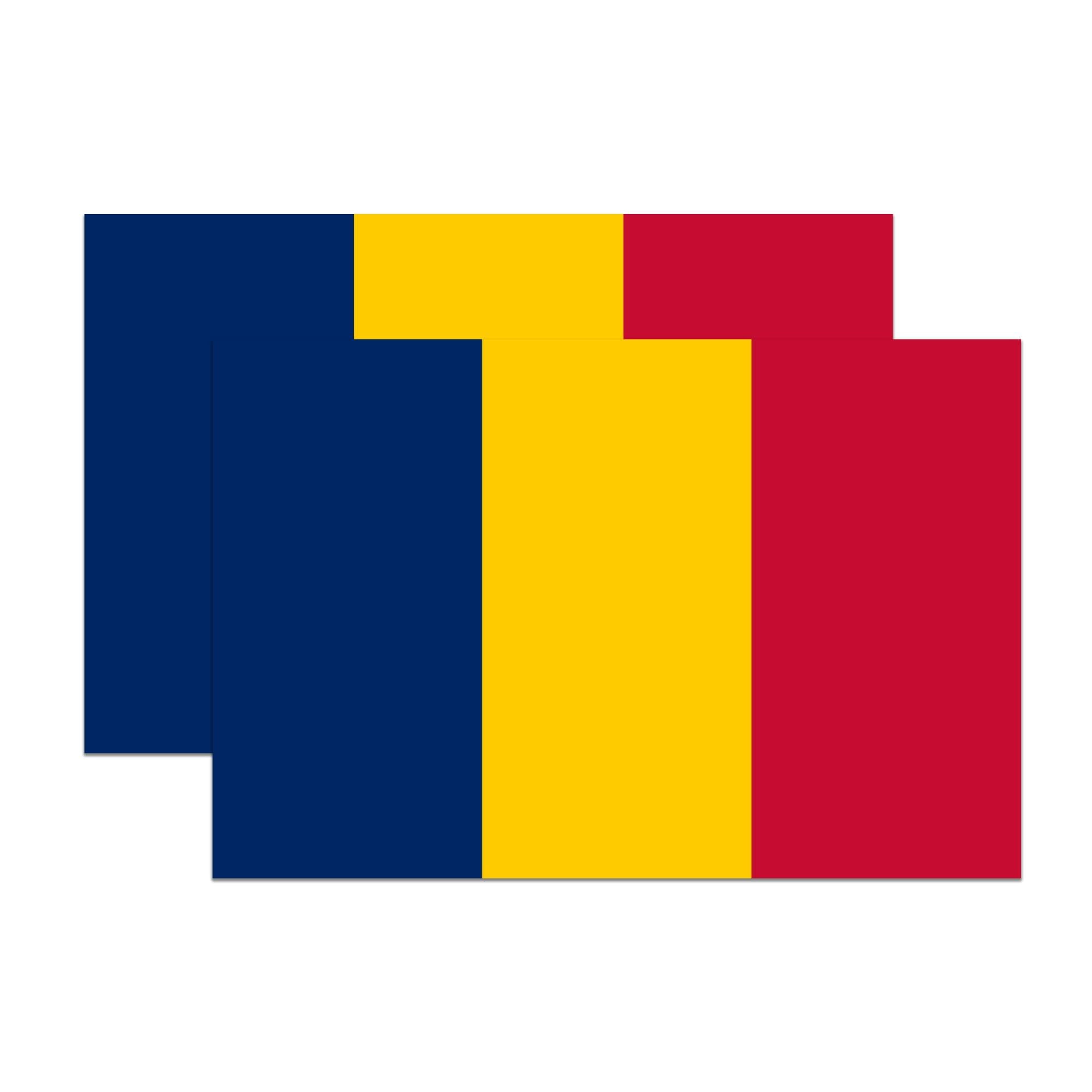 (2 Pack) Chad World Flag Stickers - Pride - 5 Inches On Longest Side ...