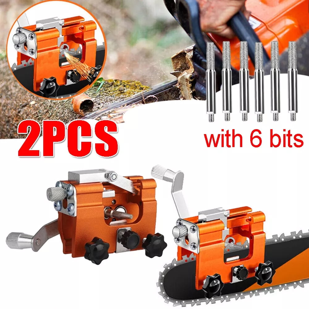 2 Pack Chainsaw Sharpener, Chainsaw Sharpening Jig Kit, with Tungsten ...