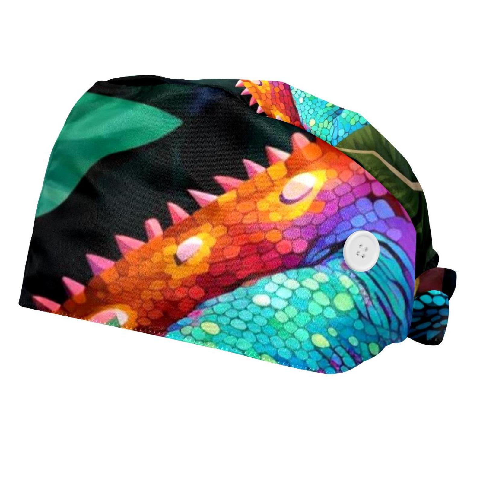 2 Pack Chameleon Adjustable Bouffant Caps Hats Working Cap - Walmart.com