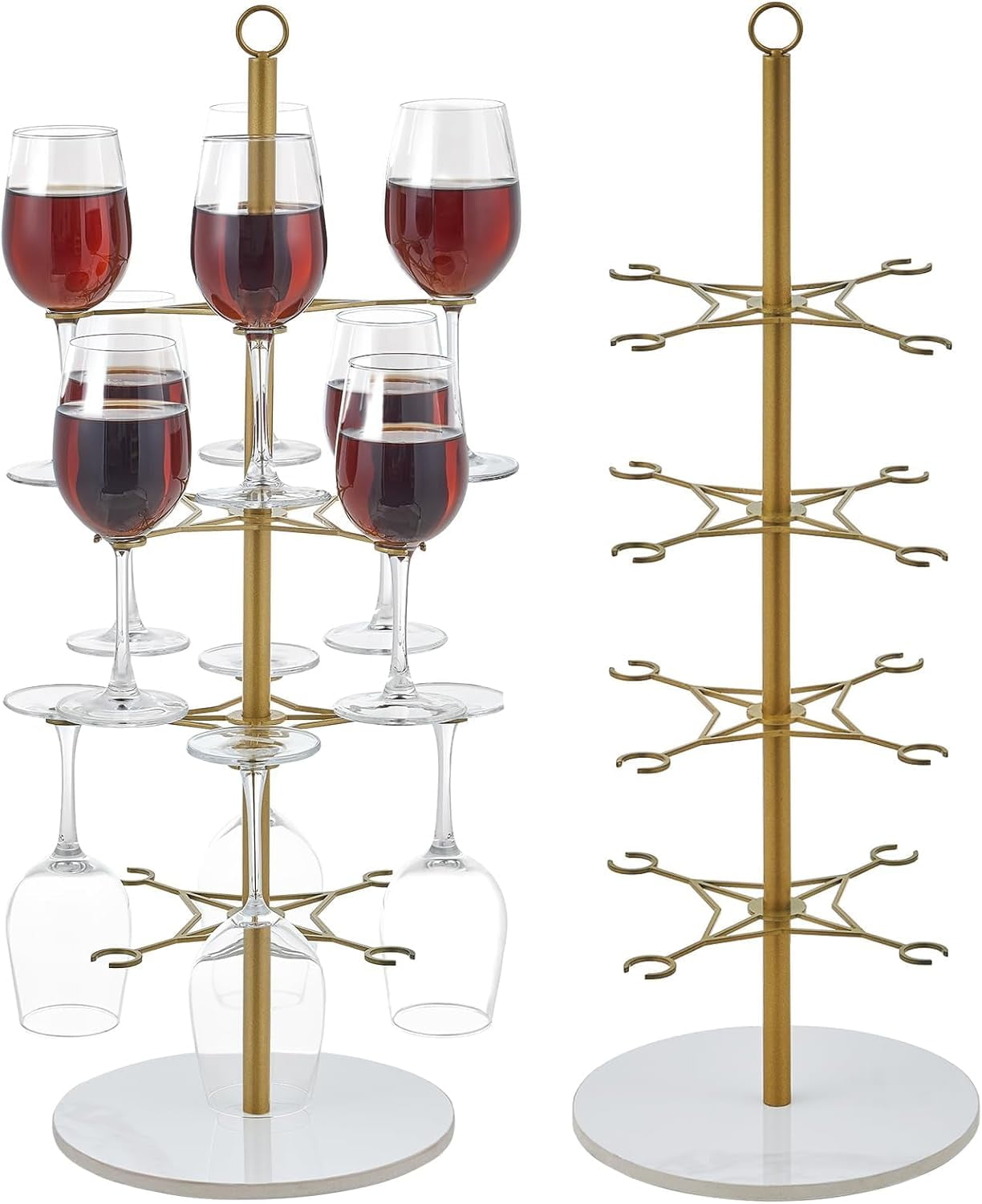 2 Pack Champagne Tower Cocktail Tree Stand, Wine Glass Display For ...