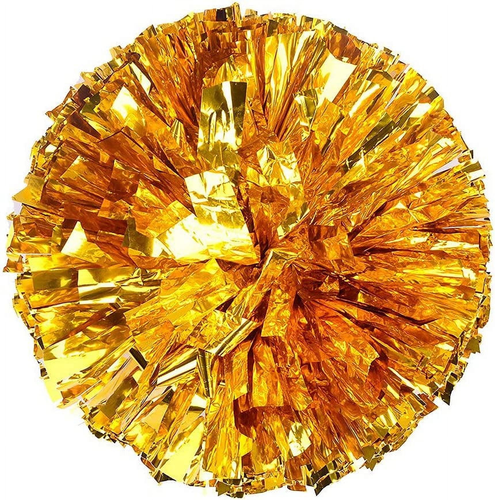 2 Pack Cheer Pom Poms with Baton Handle for Team Spirit Sports Dance ...