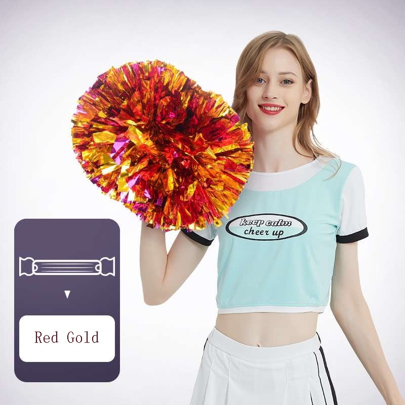 2 Pack Cheerleader Pom Poms 12 inch Cheerleading Poms Cheering Squad ...