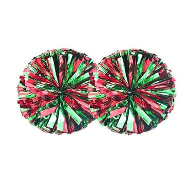 Chassé Metallic Cheerleading Poms - Shiny Metallic Cheer Pom with Baton ...
